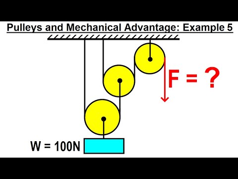 Learn Physics Ch 5 5 Pulley s and Mechanical Advantage 7 of 10 Example ...
