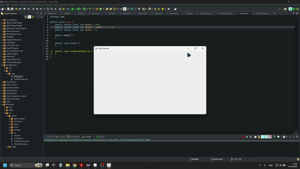 Coding on Java - Pixel Shooter #1: Game Loop & Render