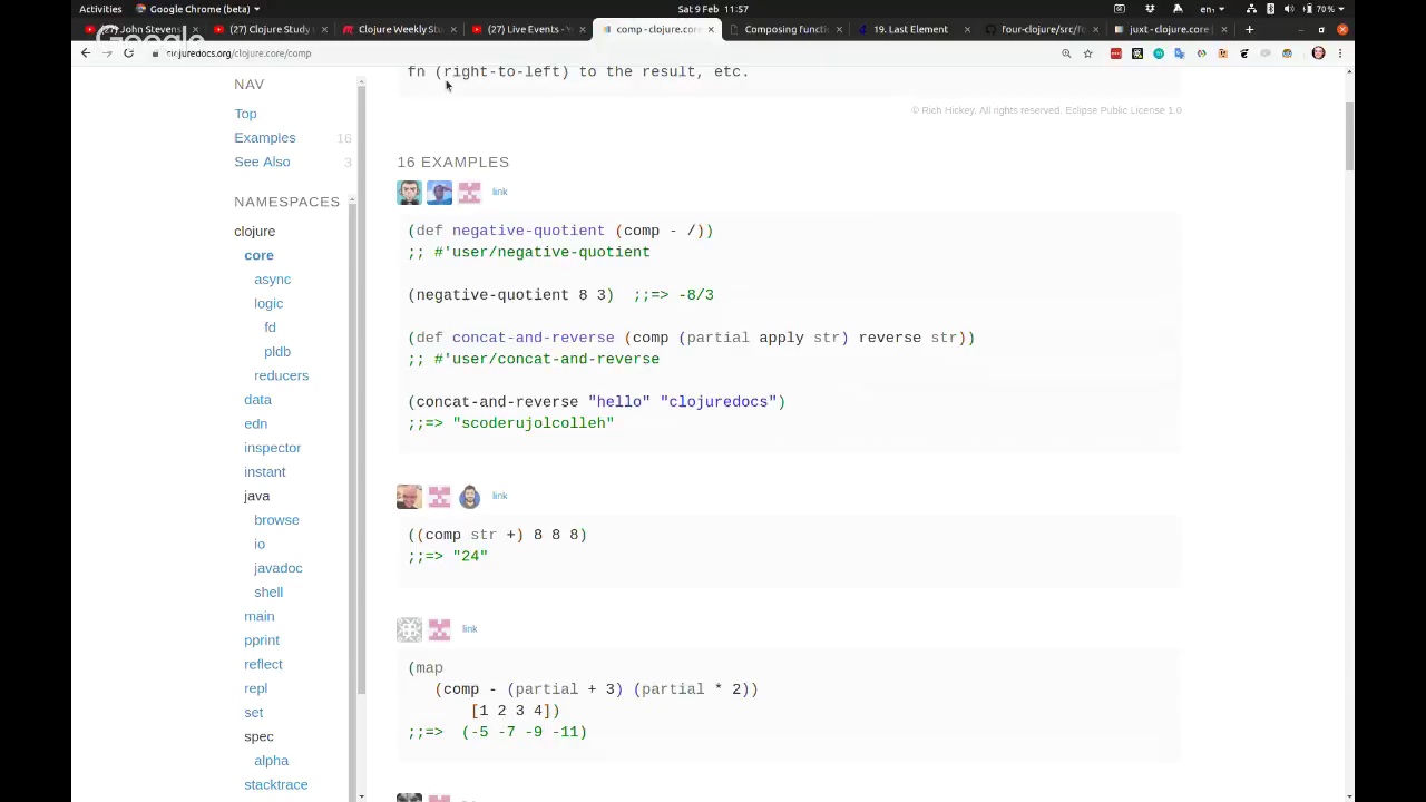 Practicalli Clojure 15 - functional composition - comp function