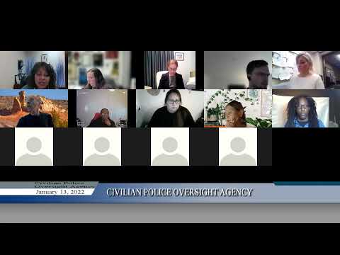 Civilian Police Oversight Agency Meeting -January 13, 2022