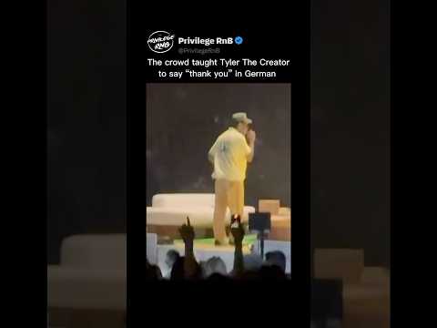 The crowd taught Tyler The Creator how to say “thank you” in German