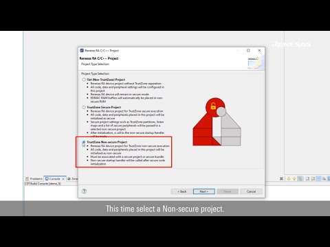 Generating an RA Non-secure Project for e²studio