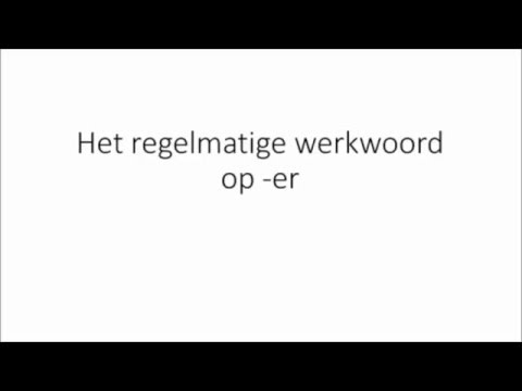Franse grammatica : Het regelmatige werkwoord op -er