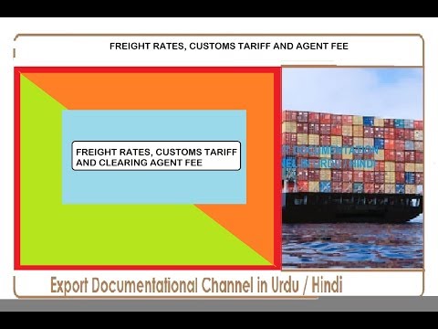 S.# 185 Freight Rates / Customs Tariff / Clearing Agent Fee.... in Urdu / Hindi