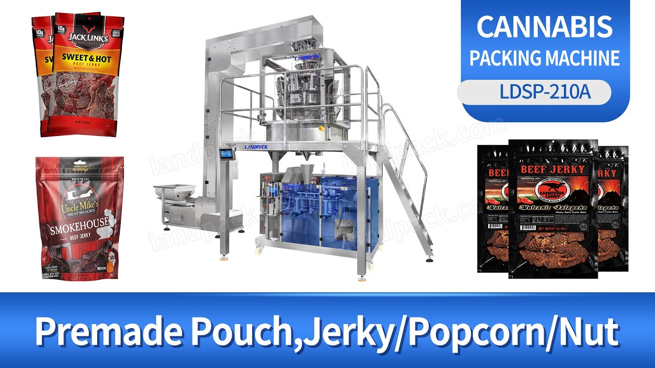 Automatic Horizontal Premade Pouch Doypack Granule Packing Packaging Machine For Jerky Biltong