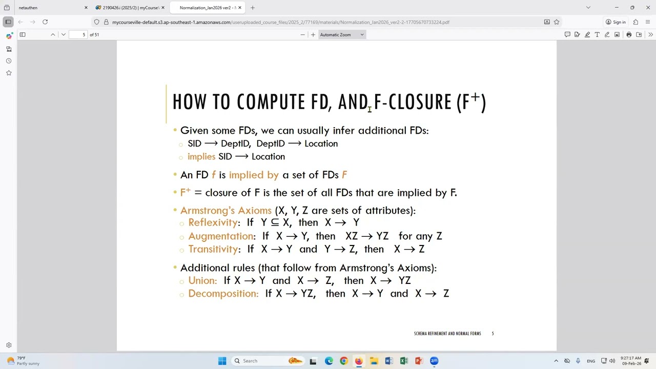 Chapter 5 : Normalization