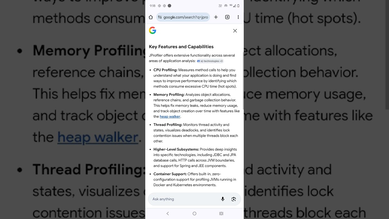 Jprofiler java application performance profiling tool