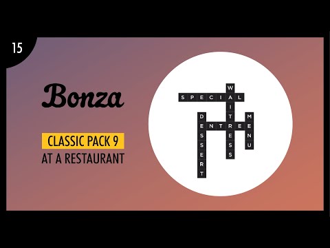 Bonza Word Puzzle | Classic | Pack 9 | At A Restaurant