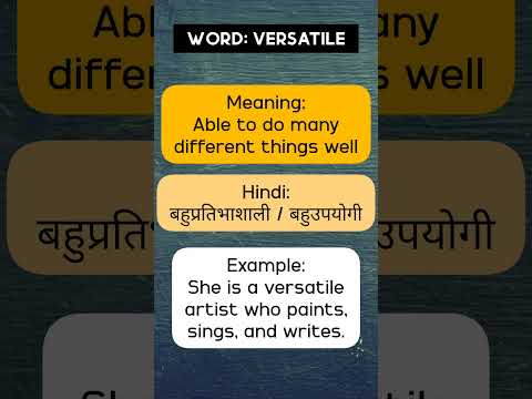 Word of the Day: Versatile 🔄 | Speak Smarter Daily #shorts #viralvideo