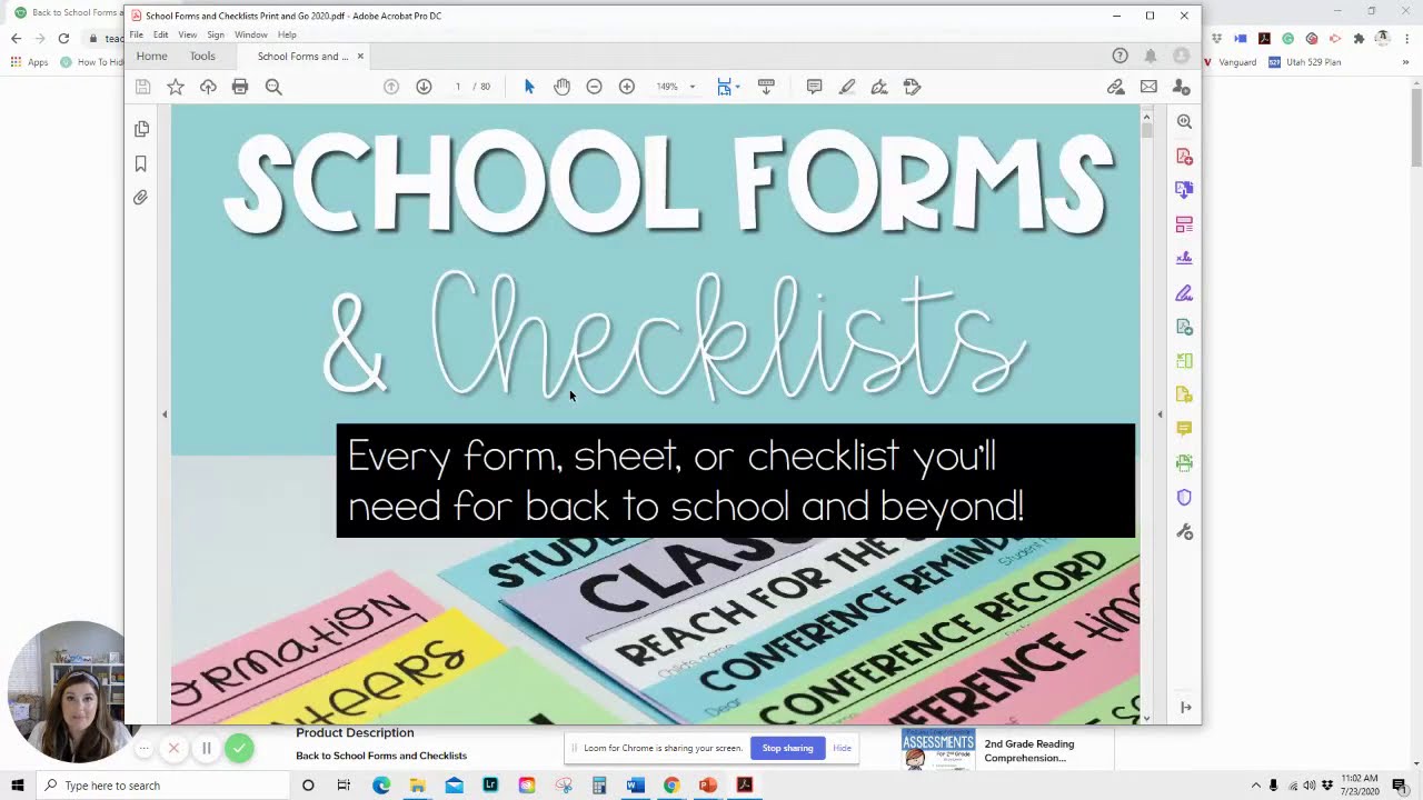 Howt to Use Back to School Forms and Checklists Printables