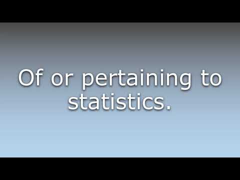 What does Statistical mean?