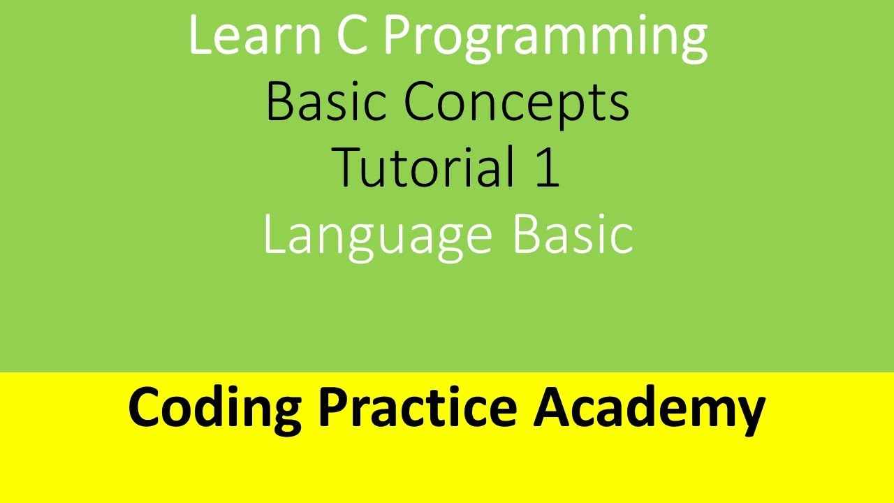 C programming basic concept for beginners. C Programming Tutorial 1