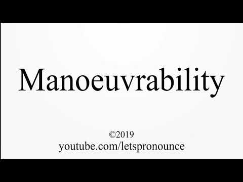How to Pronounce Manoeuvrability