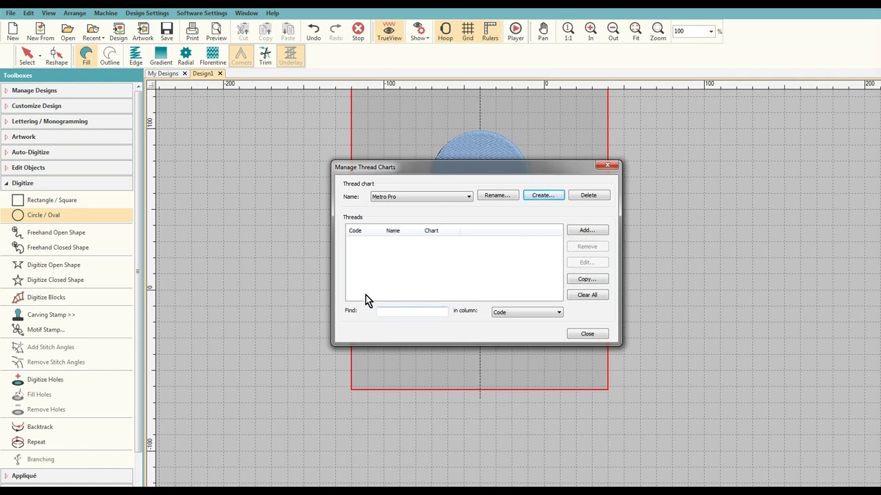 Wilcom Hatch Tutorial - How to add a new color chart