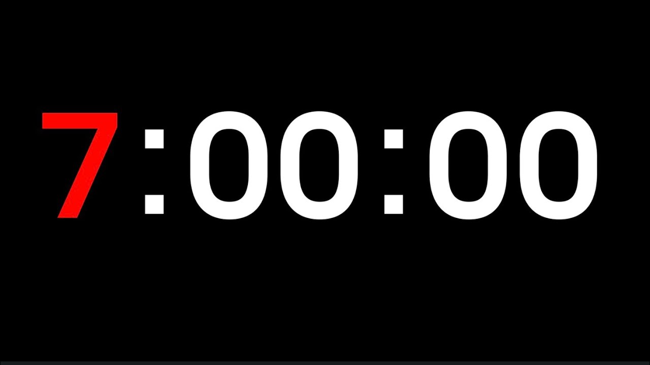 7 Hour Countdown Timer with Progress Bar