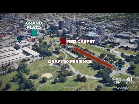 KSHB 41 walks through preliminary map of 2023 NFL Draft grounds in Kansas City, Missouri