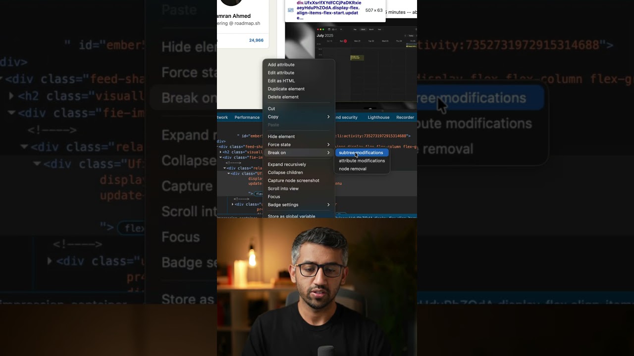 Inspect Disappearing Elements in Browser Dev Tools