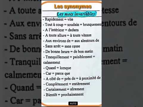 Synonyms of words in French//les synonymes en Français#francais #shorts #500subs#french