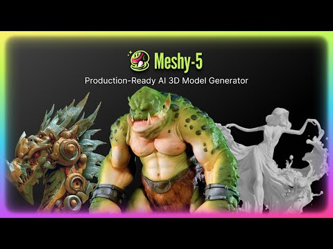 Meshy-5 Preview: Production-Ready AI 3D Model Generator