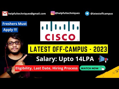 CISCO Latest FREHSER Off-Campus 2023 | Salary:14LPA | Developer-New Grad | Detailed Video