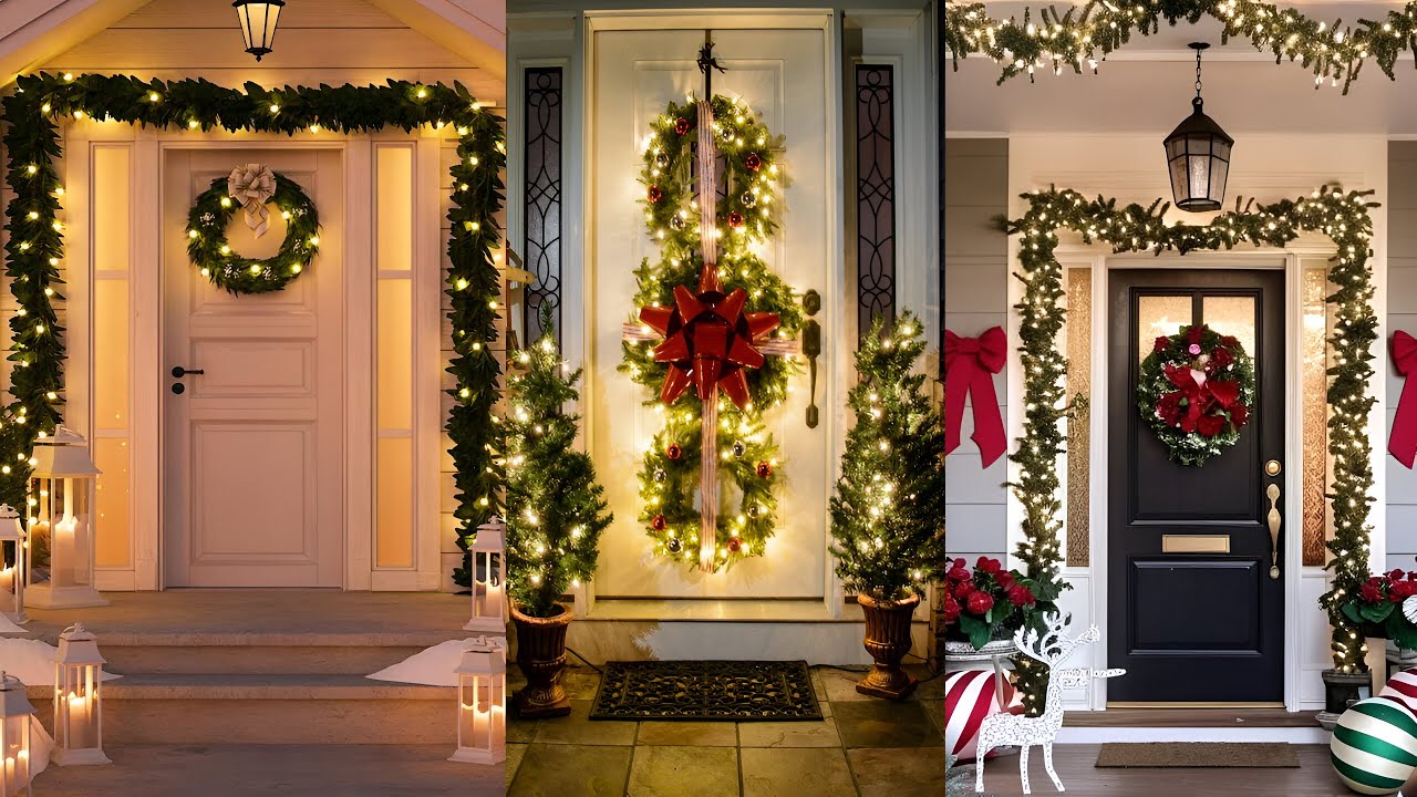 🎄+100 IDEAS DECORACION NAVIDEÑA DE PUERTAS EXTERIORES - IDEAS DECORATIVAS NAVIDEÑAS 2024🎄