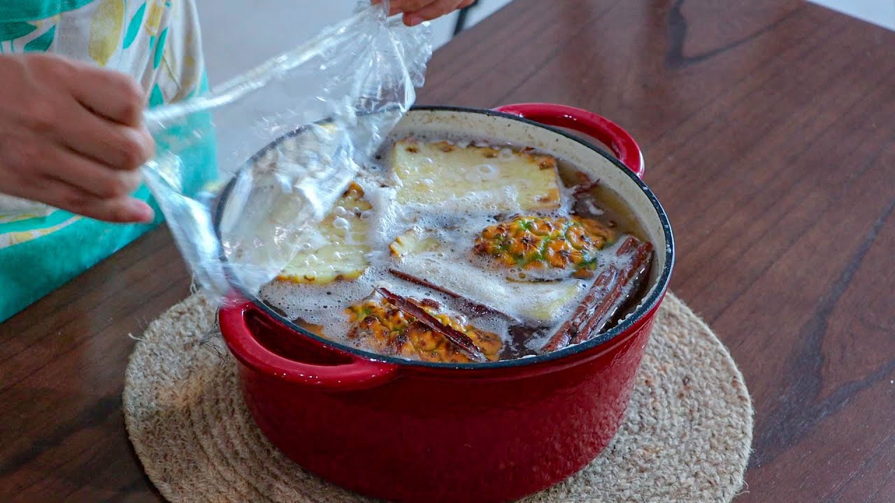 Como hacer tepache con cascara de piña 🍍