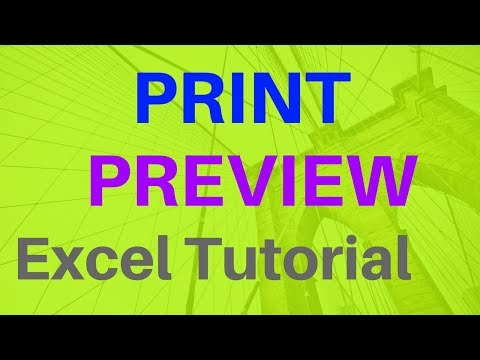 PRINT PREVIEW (Excel 2016 - Lesson #20) Excel Tutorial for Beginners & Experts