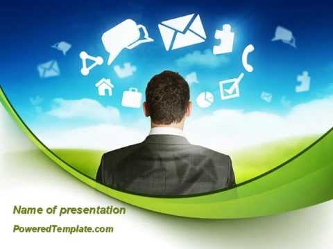 Cloud Services PowerPoint Template by PoweredTemplate.com