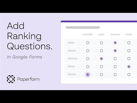 How to add Ranking Questions in Google Forms