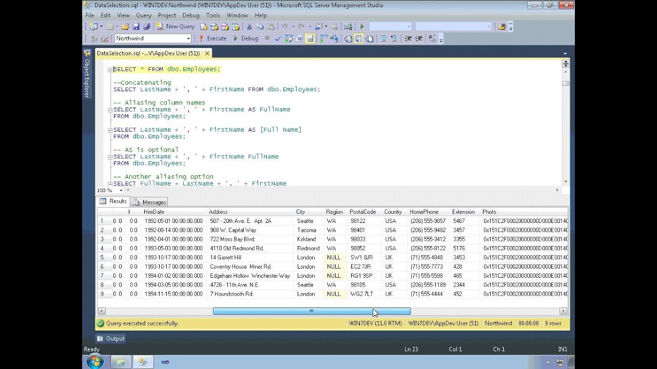 SQL Server 2012: Introduction to T-SQL Tutorial