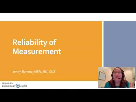 Reliability of Measurement