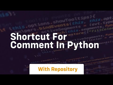 shortcut for comment in python