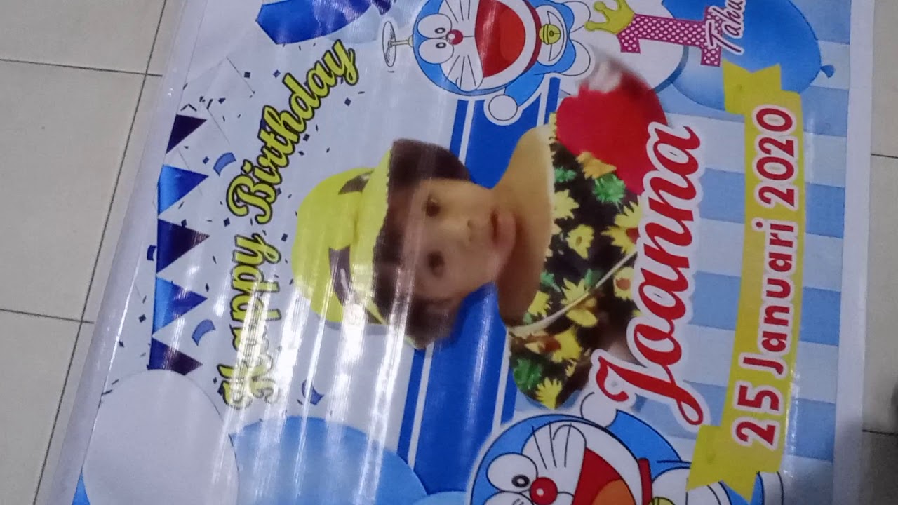 Spanduk Banner Jualan konter Ulang Tahun Happy Birthday