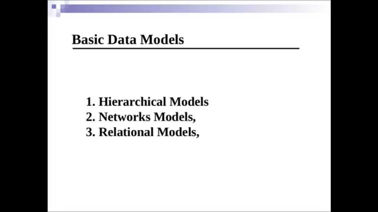 Lessons   Basic Data Models of Database