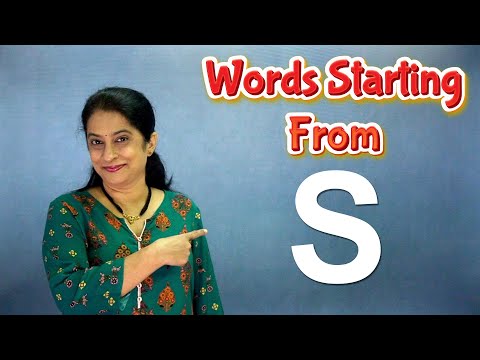 Words Starting with S | Flash Cards Words Starting From s | Learn English Words | Pebbles Learning