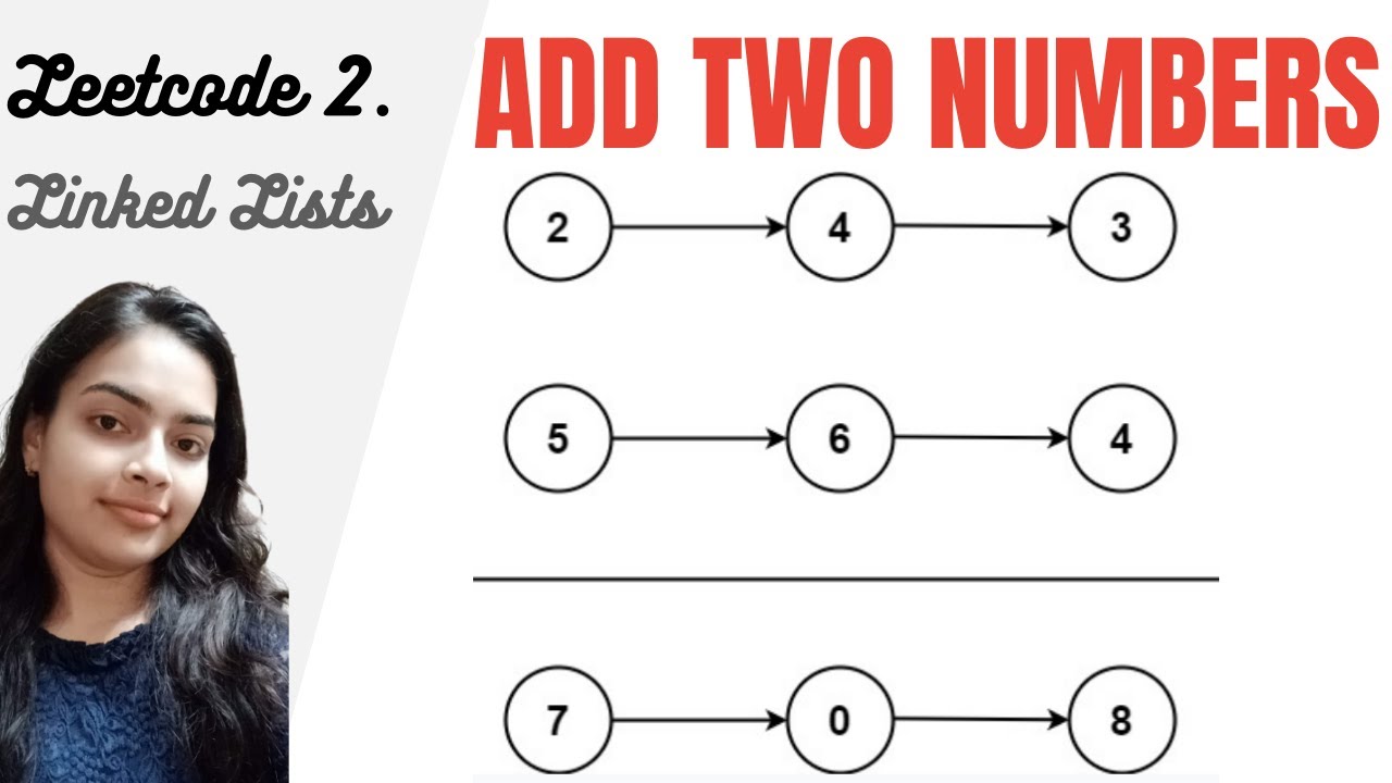Leetcode 2. Add Two Numbers | Add digits of two linked lists and return their sum | Linked List