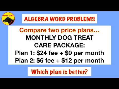 Algebra Word Problems (Compare Two Price Plans!)