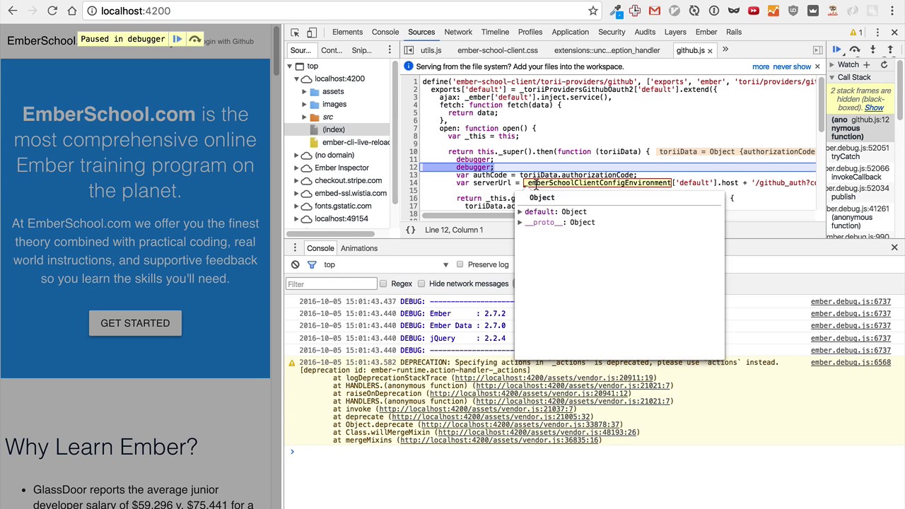EmberScreencast 184 - Github OAuth2 Authentication with Torii