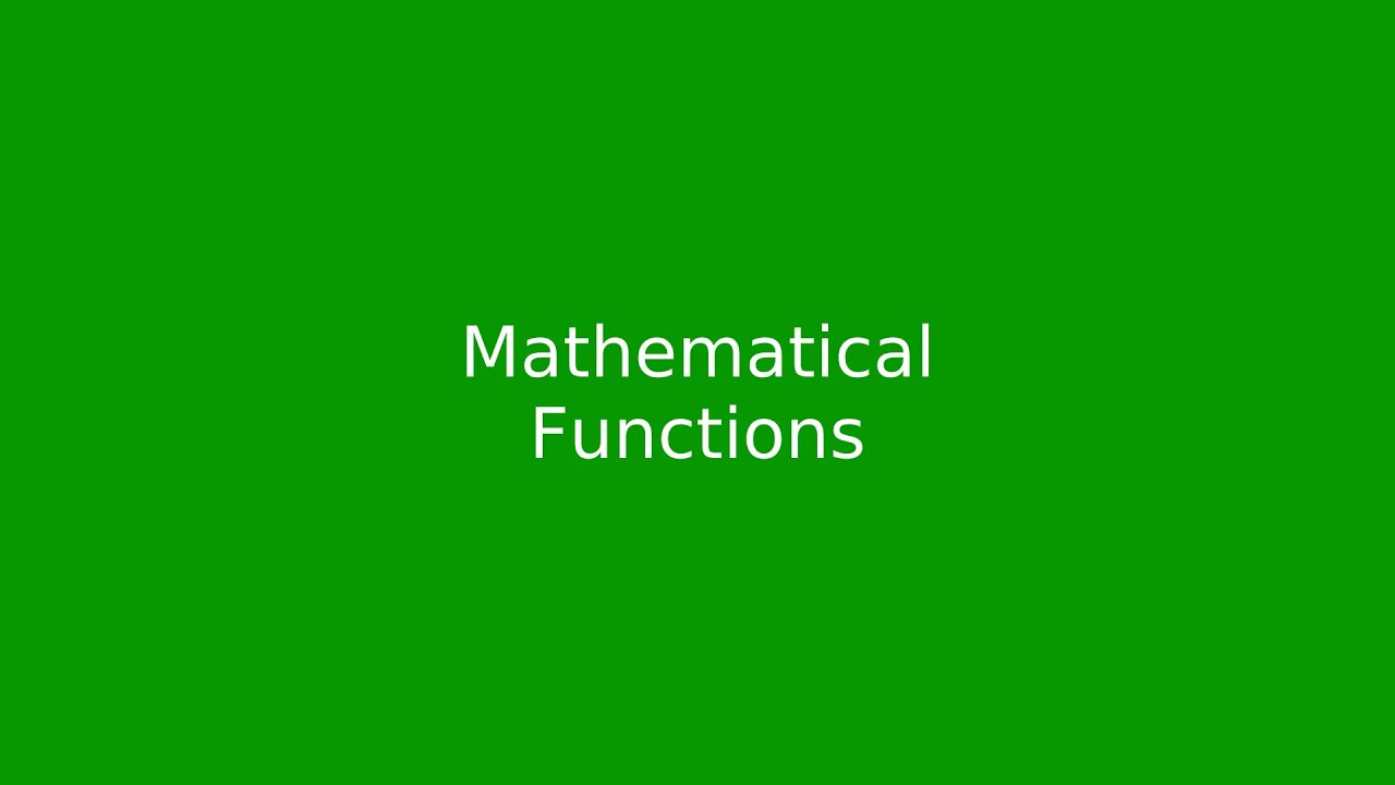 Chapter 4: Mathematical Functions in Java