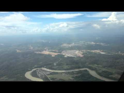 Beautiful Borneo Landing at Kalimarau Airport, Kalimantan, Indonesia