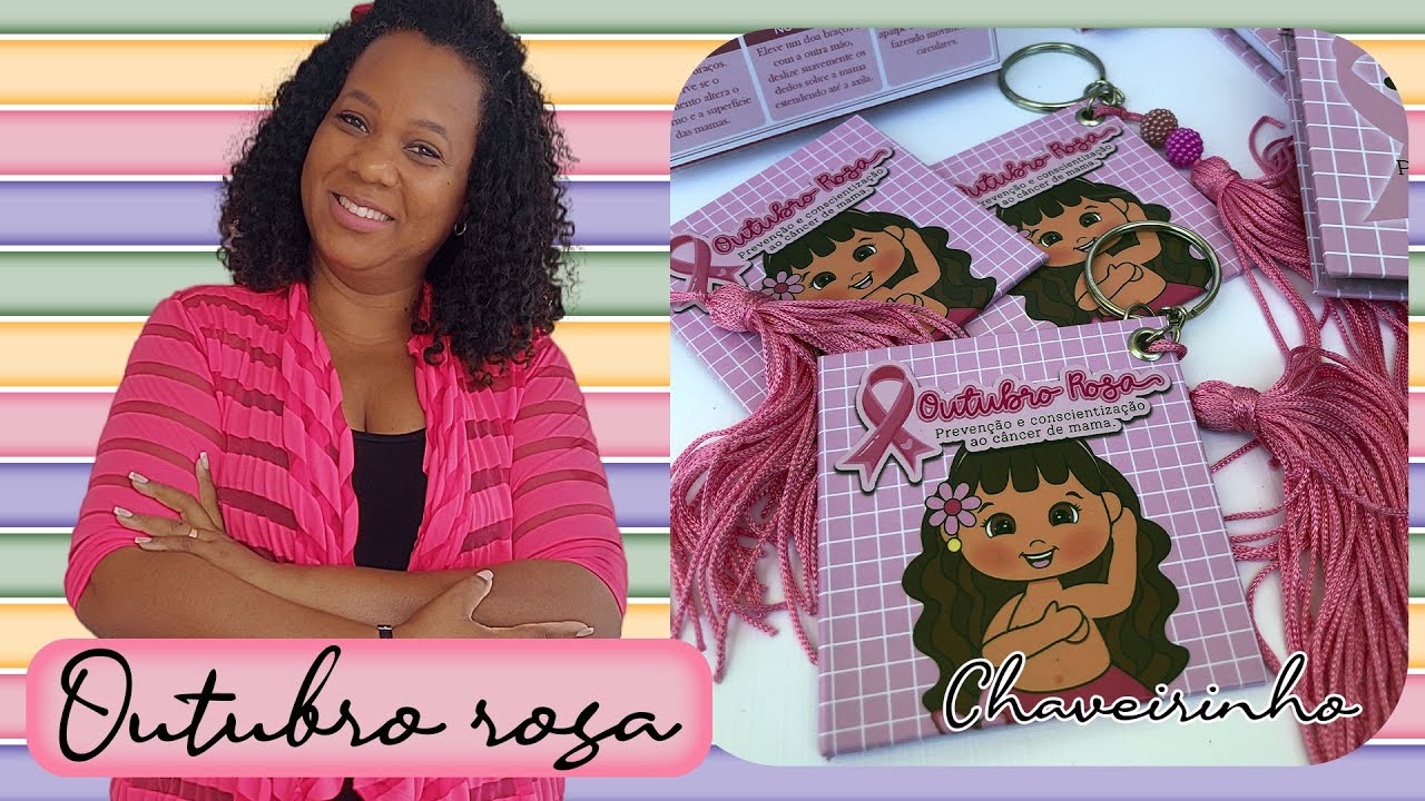 Chaveirinho para o outubro rosa | arte gratis #outubrorosa