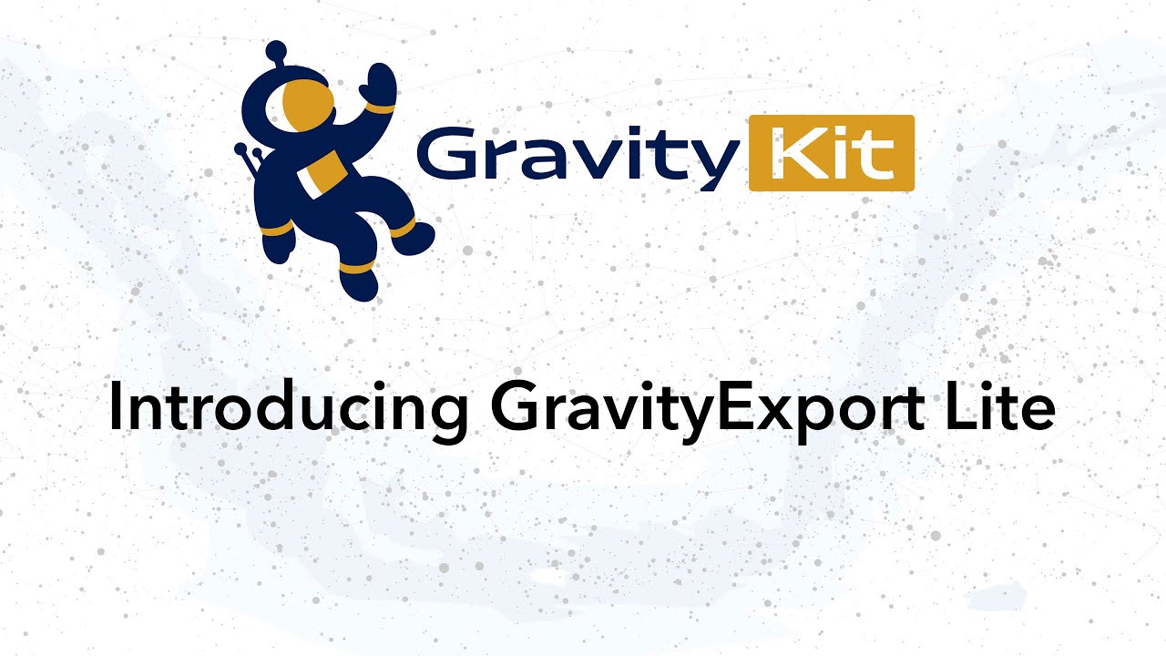 Introduction to GravityExport Lite
