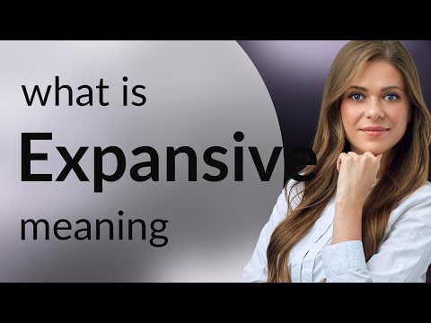 Expansive • definition of EXPANSIVE