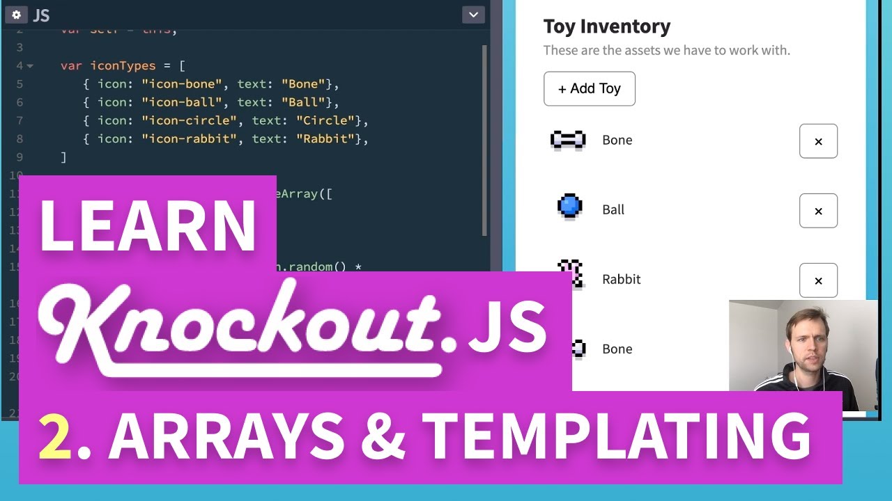 Learn Knockout.js - Part 2: Arrays and Templating