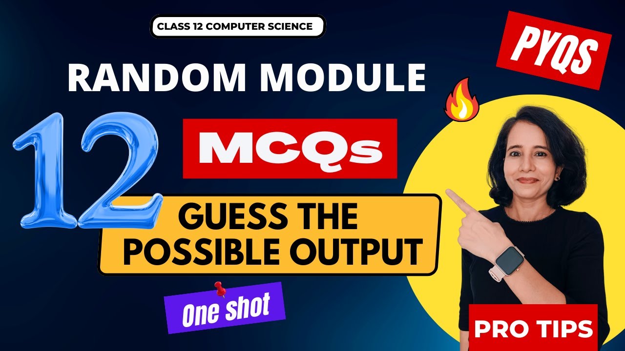 random Module in Python | OUTPUT-BASED Questions | CBSE Class 12 Computer Science 🎯