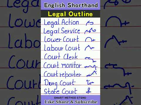 English Shorthand Dictation Legal Outline #2