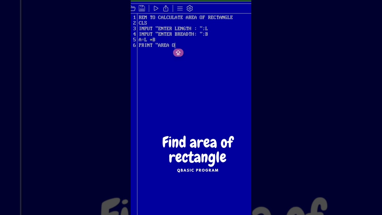 QBASIC PROGRAM (Class 6,7 & 8): PROGRAM 1