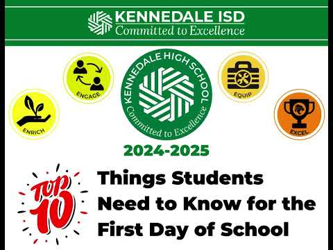 KHS 2024-2025 Top 10 Things Students Need to Know for the First Day of School