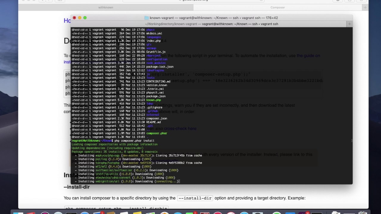 Installing Known dependencies with Composer
