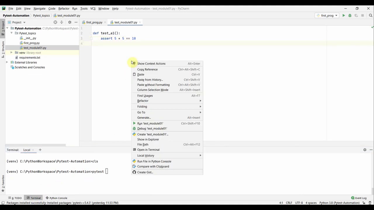 Pytest Tutorial: Getting Started With Python Test Automation | Pytest Tutorial For Beginners